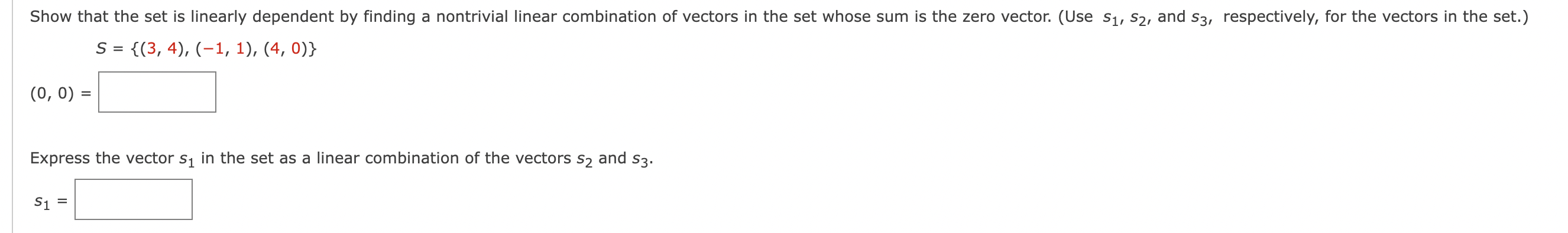 Solved Show that the set is linearly dependent by finding a | Chegg.com