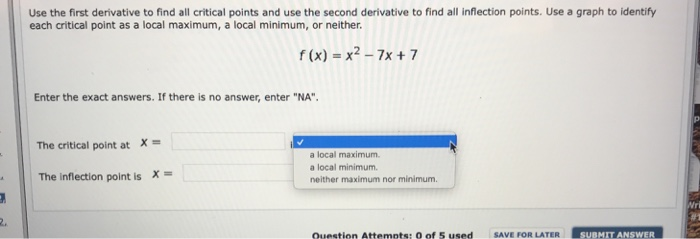 Solved Use the first derivative to find all critical points | Chegg.com