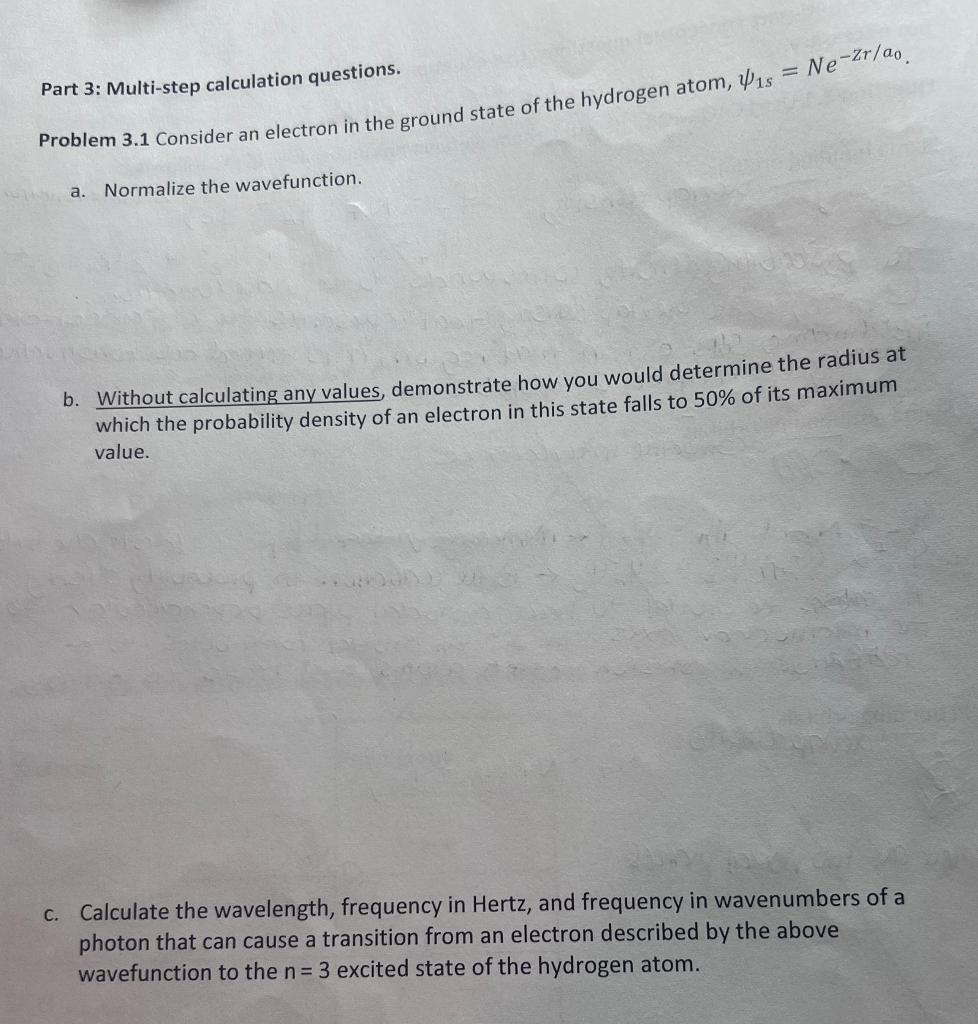 Solved Part 3: Multi-step calculation questions. Problem 3.1 | Chegg.com
