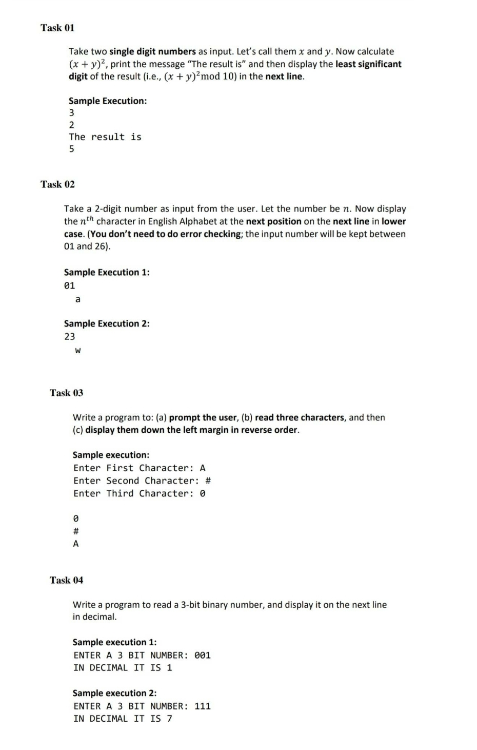 Solved Answer me these tasks of MICROPROCESSORS | Chegg.com