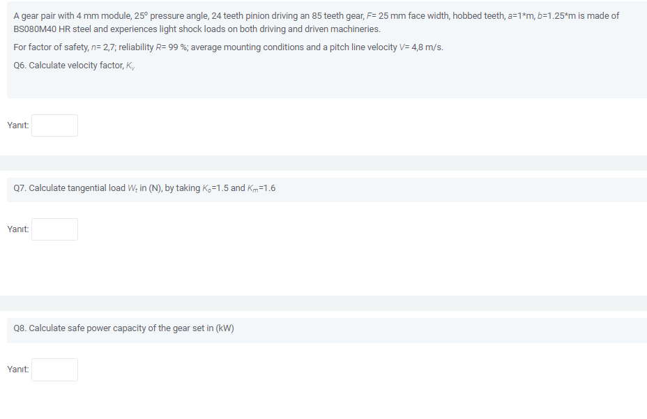 Solved A gear pair with 4 mm module, 25∘ pressure angle, 24 | Chegg.com
