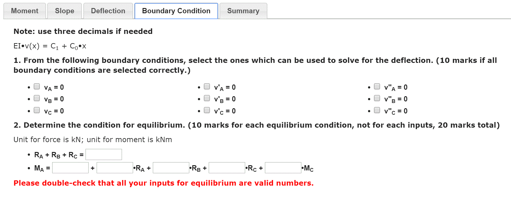 Solved A linearly distributed load (from 1050 kN/m at A to | Chegg.com