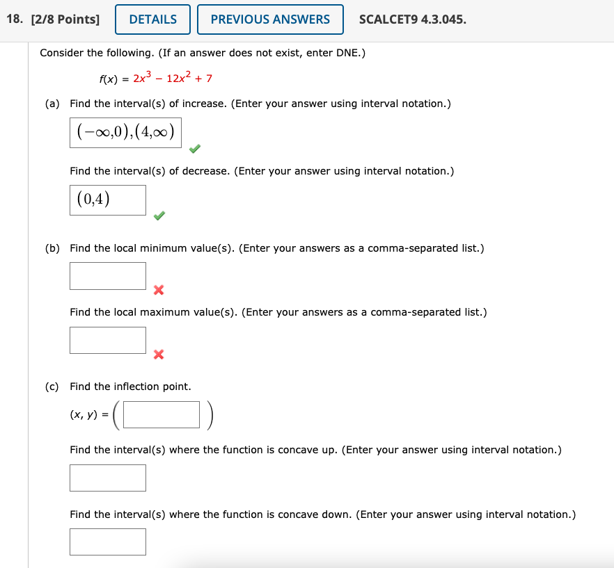 Solved Consider the following. (If an answer does not exist, | Chegg.com