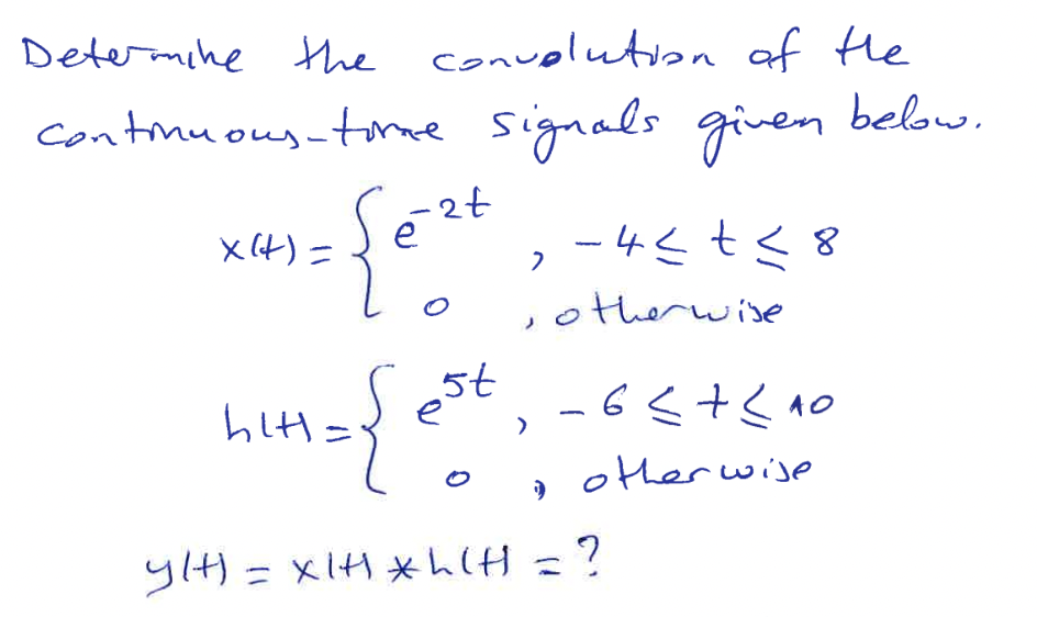 Solved Determine the convolution of the continuous-time | Chegg.com