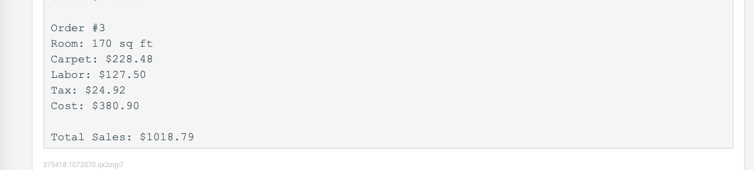 Solved 19.9 LAB*: Program: Carpet sales Program | Chegg.com