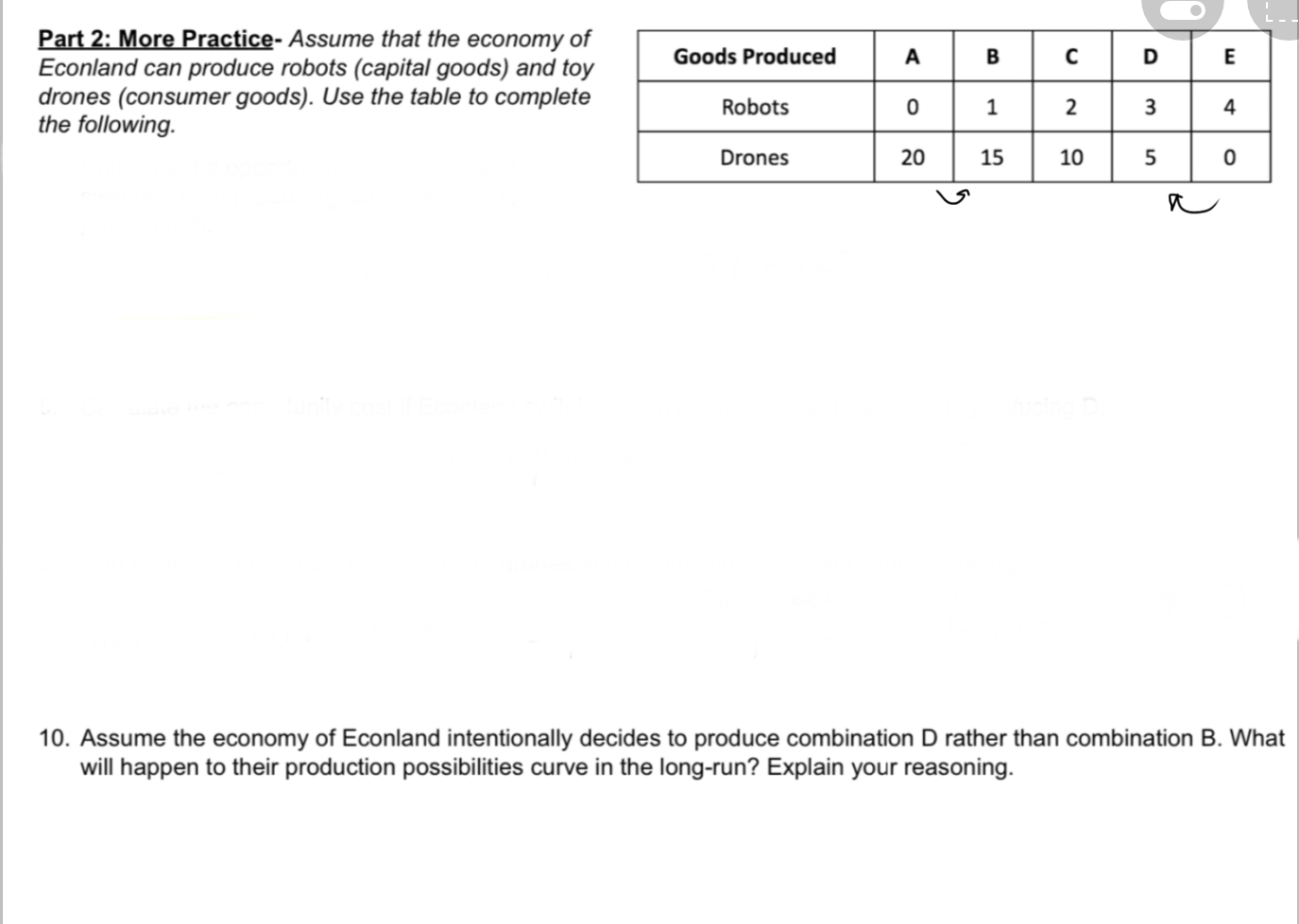 Solved Part 2: More Practice- Assume that the economy of | Chegg.com