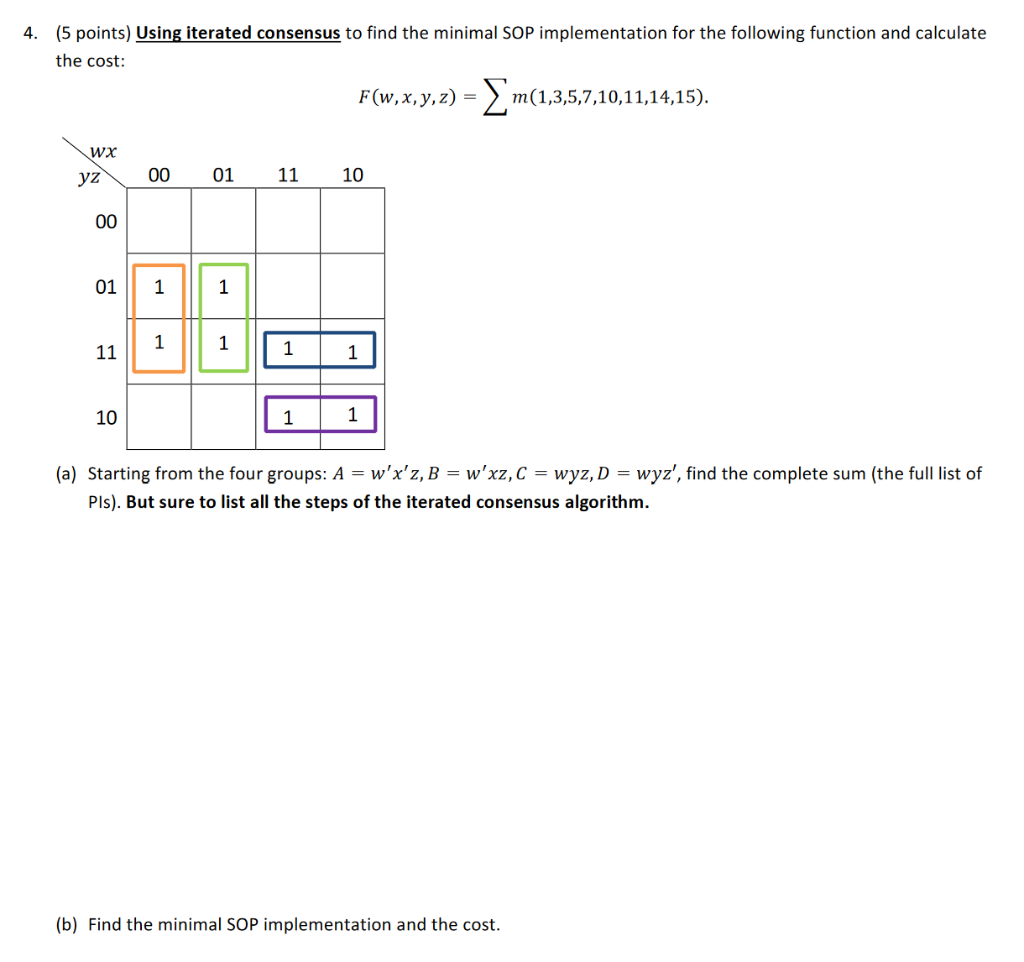 Solved 4. (5 points) Using iterated consensus to find the | Chegg.com Solved 4. (5 points) Using iterated consensus to find the | Chegg.com
