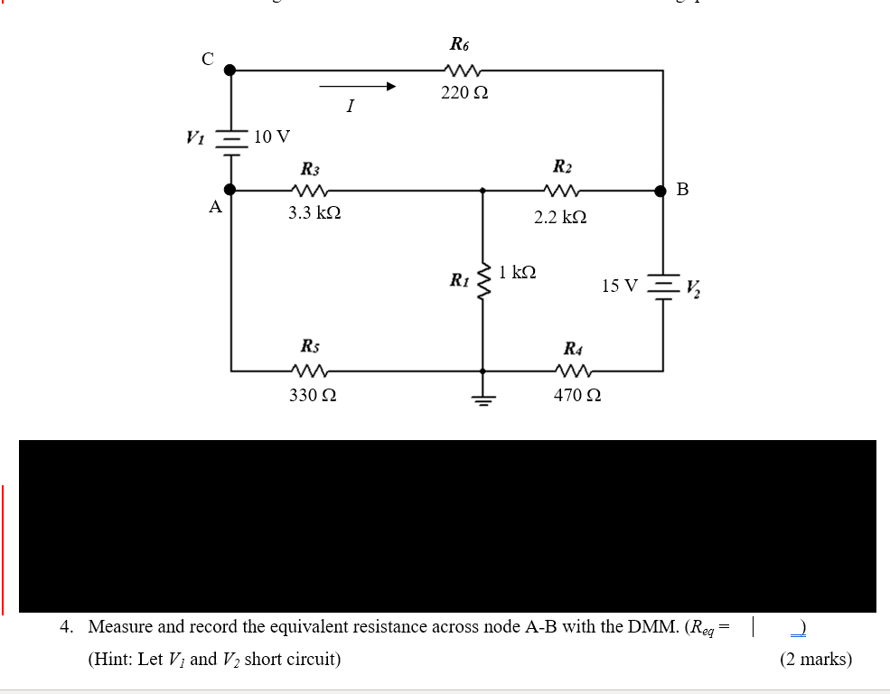 Solved Measure and record the equivalent resistance across | Chegg.com