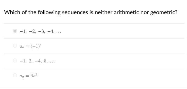 Solved Which of the following sequences is neither | Chegg.com