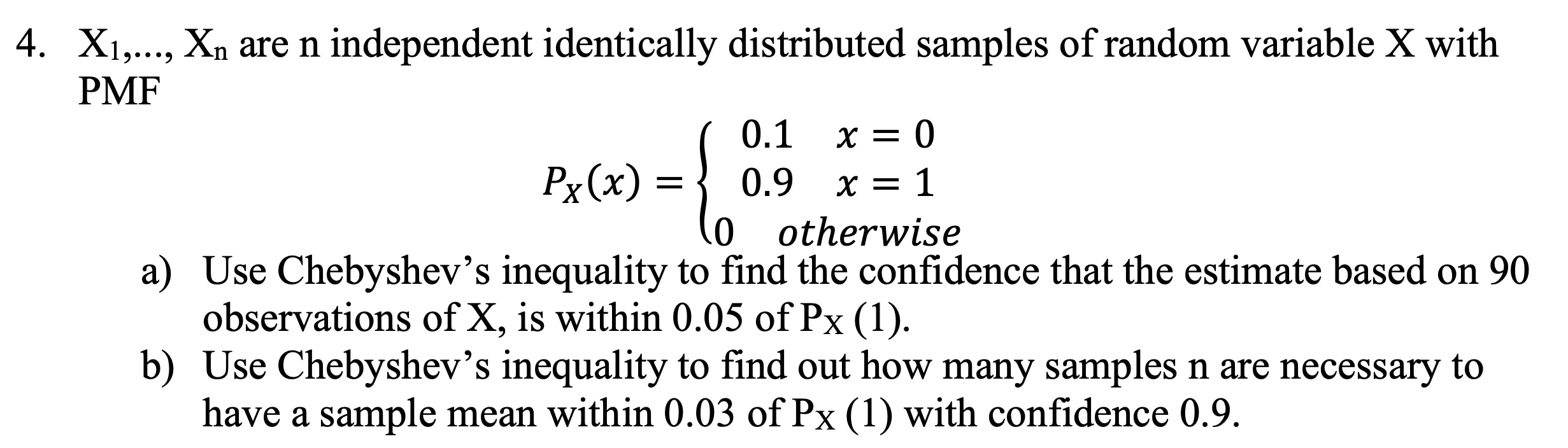Solved X1,…,Xn are n independent identically distributed | Chegg.com