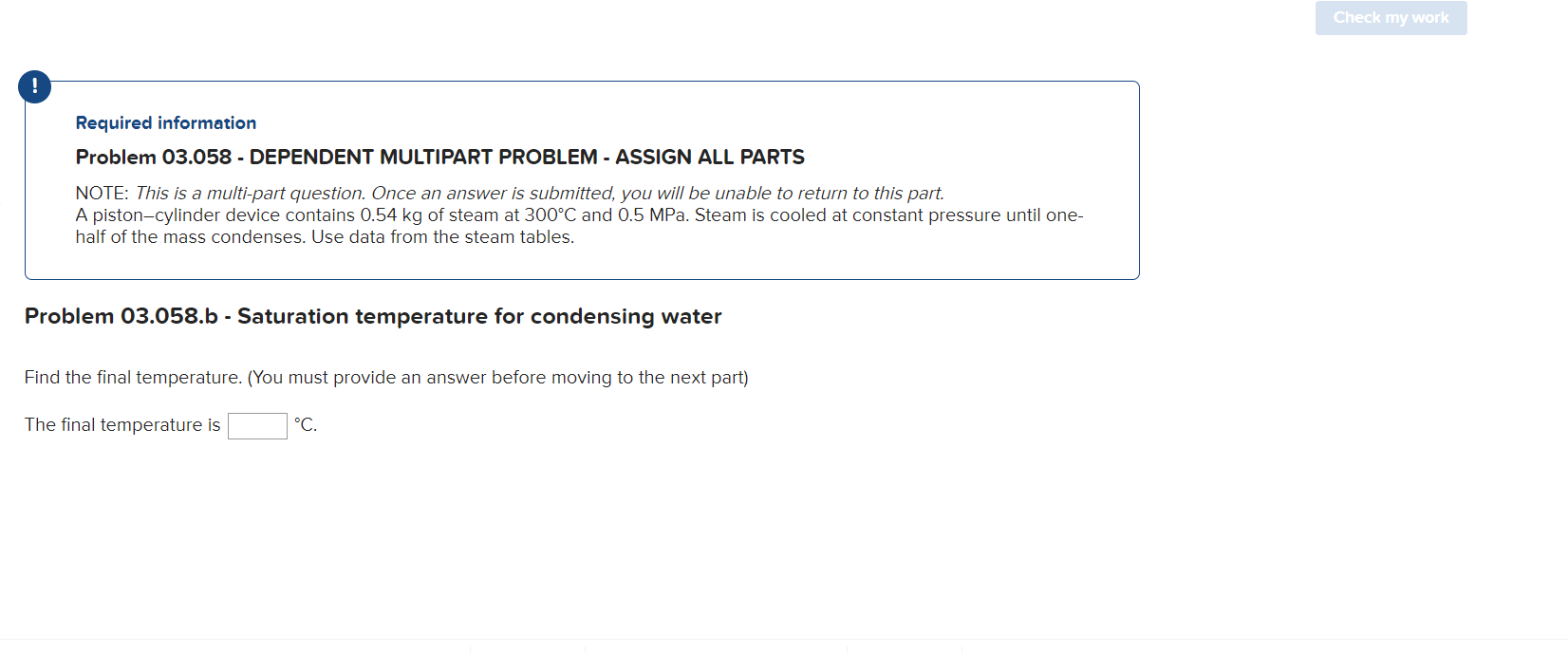 Solved Required information Problem 03.058 - DEPENDENT | Chegg.com