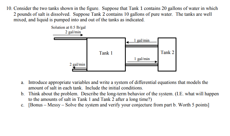10. Consider the two tanks shown in the figure. | Chegg.com
