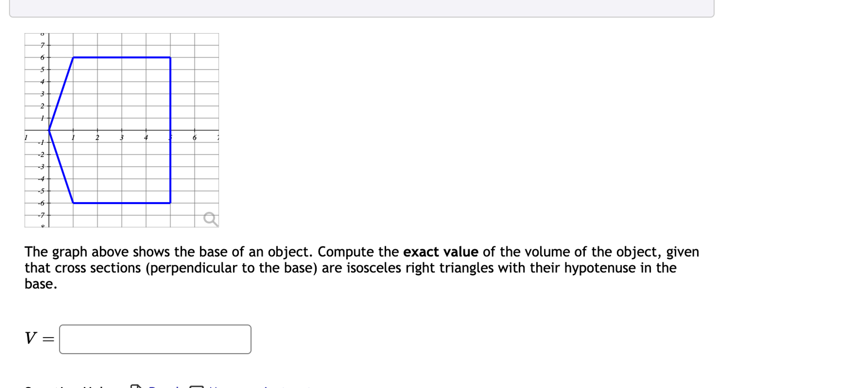 Solved The graph above shows the base of an object. Compute | Chegg.com