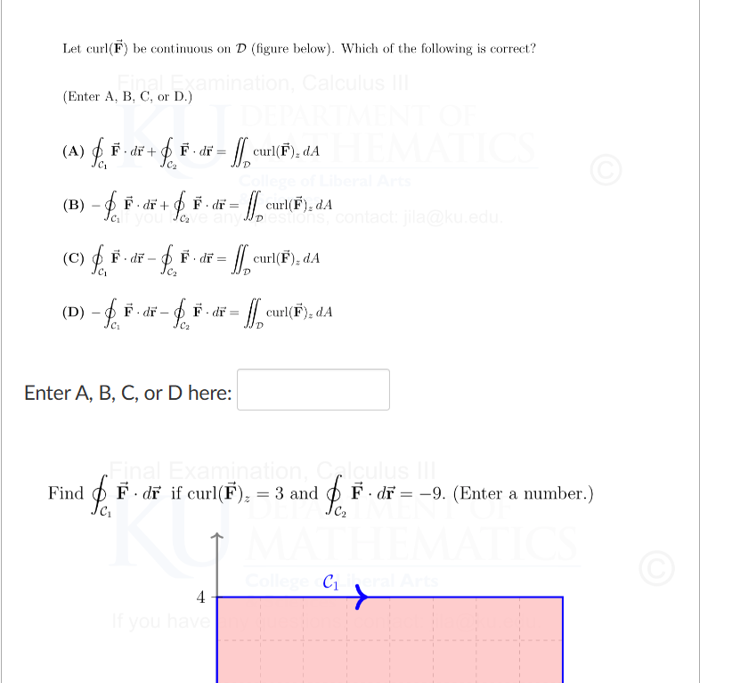Solved Let curl(vec(F)) be continuous on D (figure below). | Chegg.com