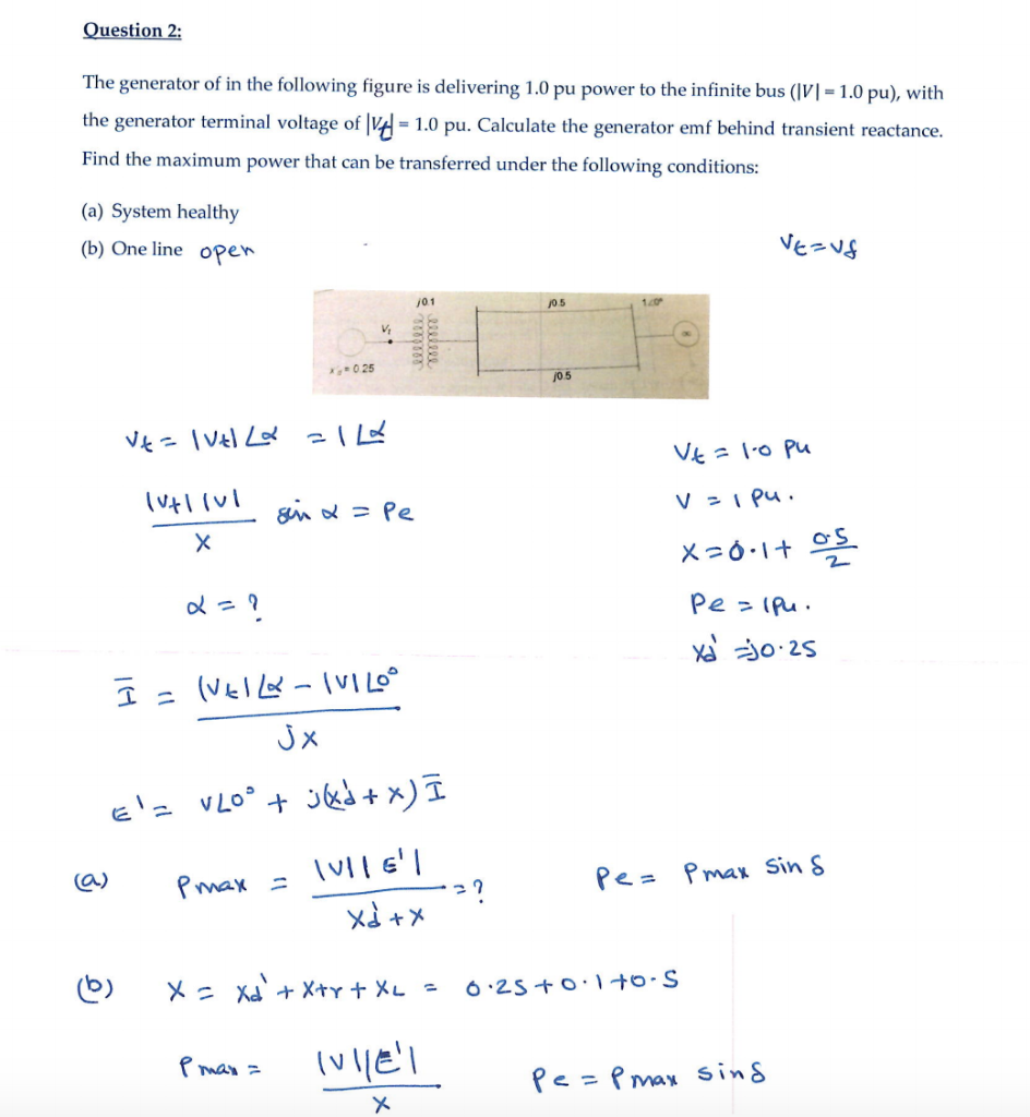 Solved Question 2: The generator of in the following figure | Chegg.com
