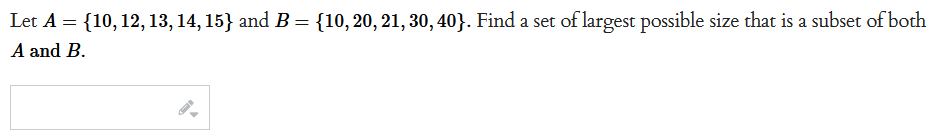 Solved = = Let A = {10, 12, 13, 14, 15} and B = {10,20, 21, | Chegg.com