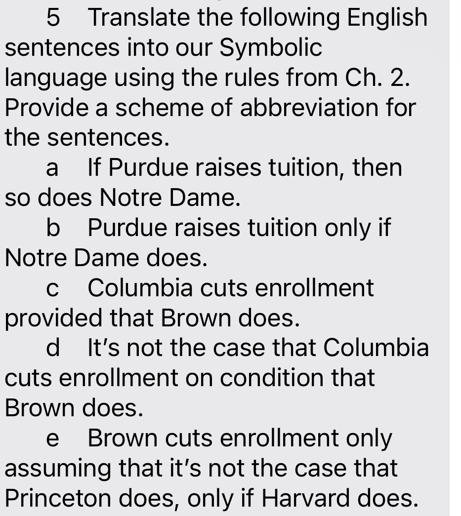 5 Translate the following English sentences into our | Chegg.com