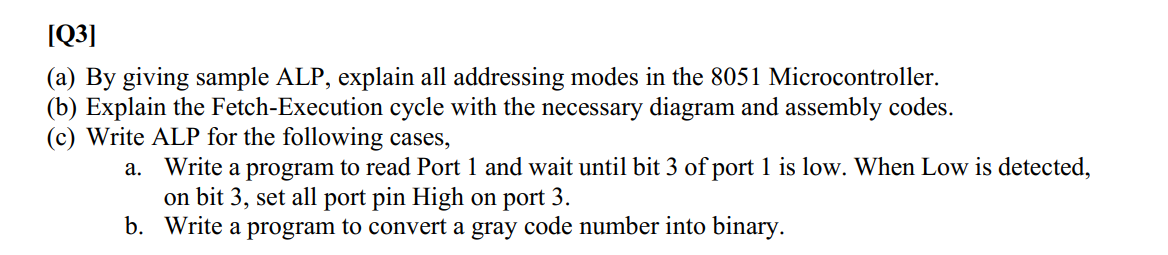 Solved Q3 A By Giving Sample Alp Explain All Addressing 