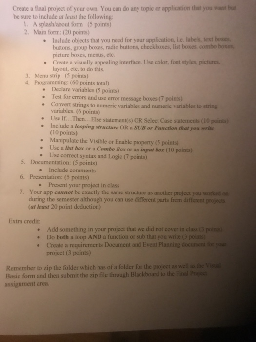 Solved Visual Basic, Windows classic Desktop, Windows Form | Chegg.com