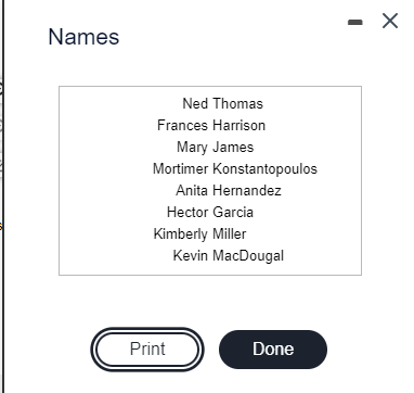 Solved Use the accompanying list of eight names to complete | Chegg.com