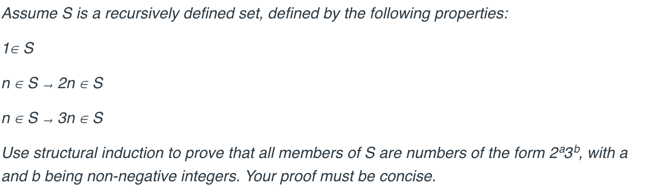 Solved Assume S is a recursively defined set, defined by the | Chegg.com Solved Assume S is a recursively defined set, defined by the | Chegg.com