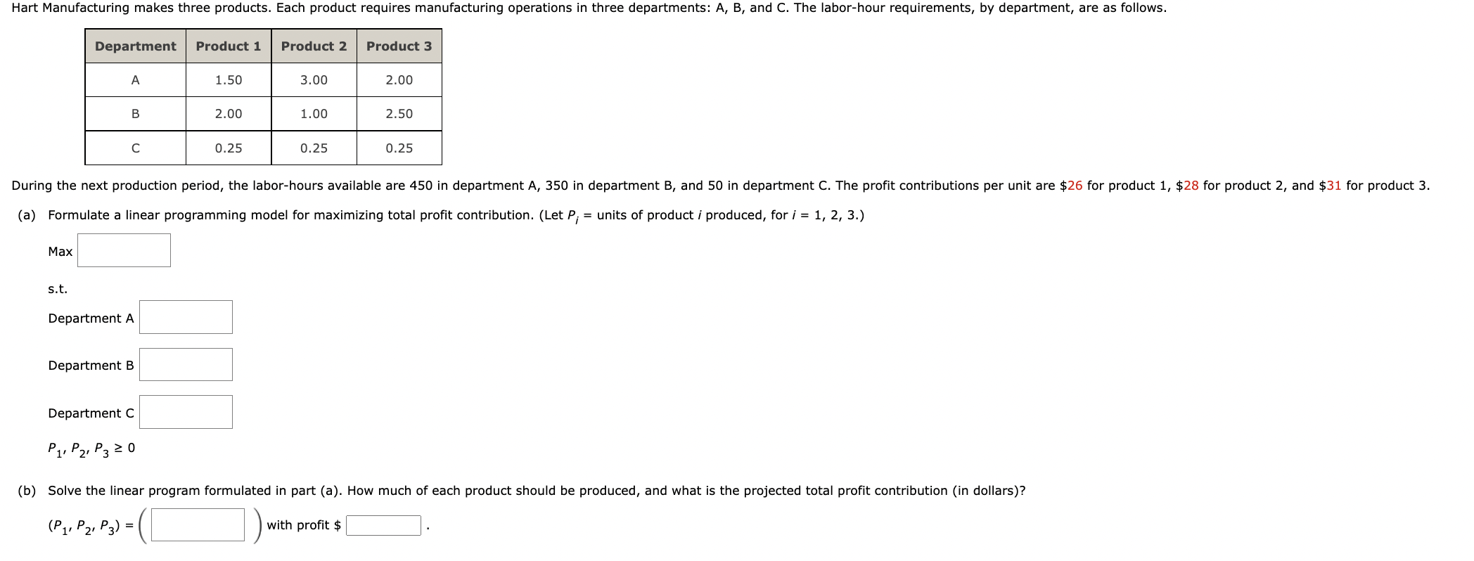Solved A Formulate A Linear Programming Model For 9439