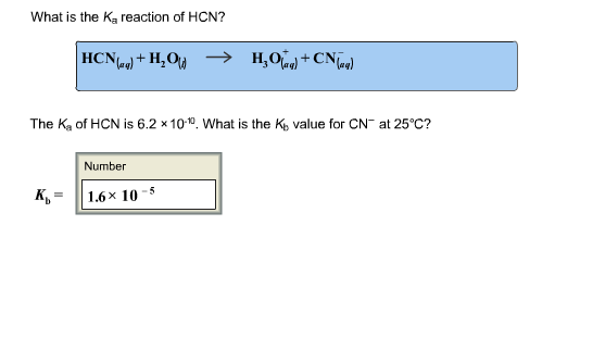 Solved What is the Ka reaction of HCN? The Ka of HCN is 6.2 | Chegg.com