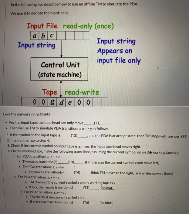 In the following, we describe how to use an offline | Chegg.com
