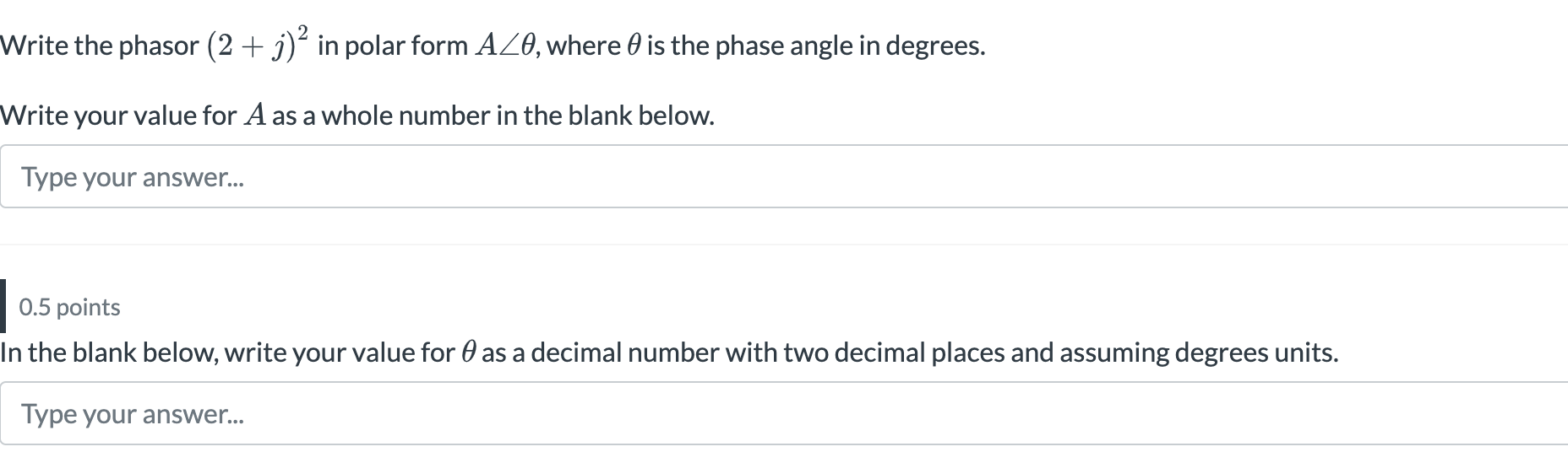 Solved Write the phasor 5∠53.13∘ in the rectangular form | Chegg.com