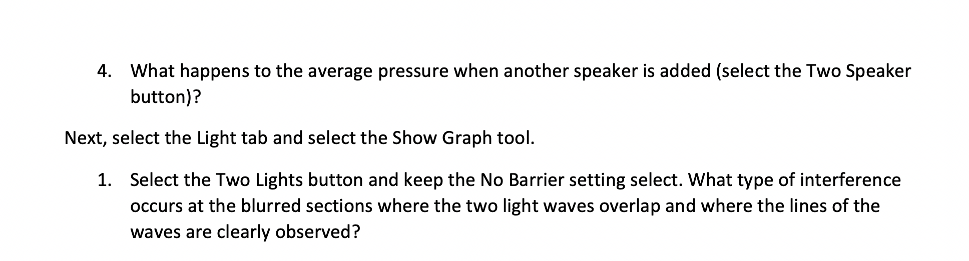 Solved Wave Interference Lab Handout Click on the "Wave | Chegg.com