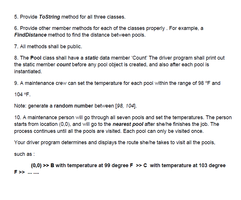 Solved Must be done in C# DO NOT USE algorithms or solutions | Chegg.com