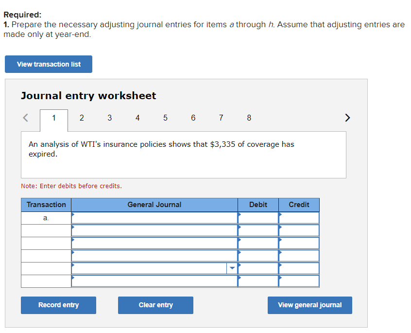 Solved Required information Problem 3-3A Preparing adjusting | Chegg.com