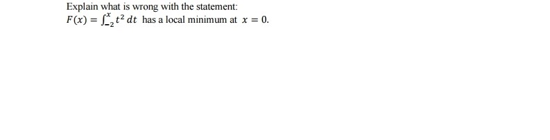 Solved Explain what is wrong with the statement: | Chegg.com