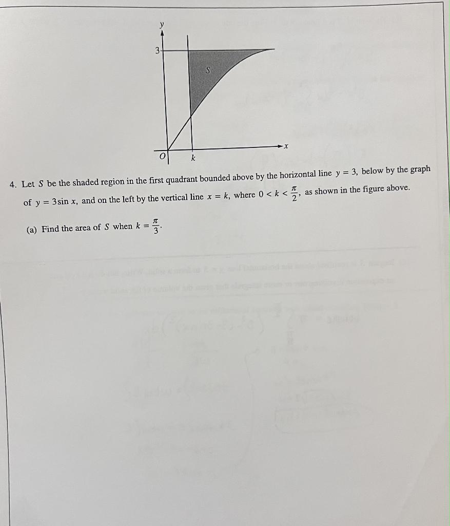 4. Let S be the shaded region in the first quadrant | Chegg.com