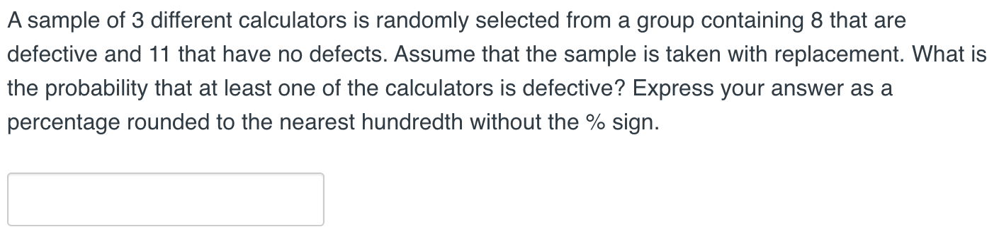 Solved A sample of 3 different calculators is randomly | Chegg.com
