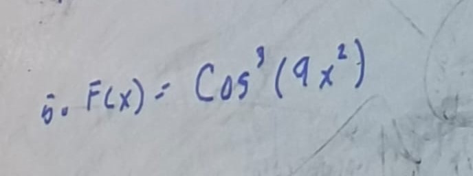 Solved j. F(x)=Cos3(9x2) | Chegg.com
