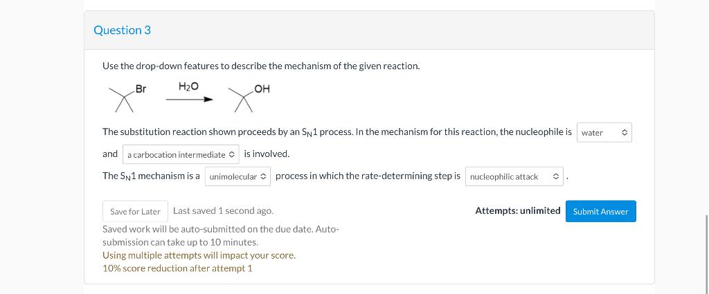 Question 3 Use the drop-down features to describe the | Chegg.com