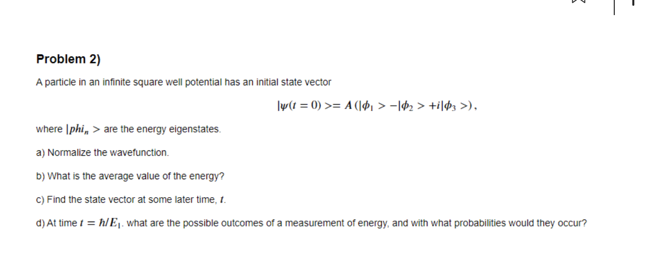 Solved Complete this problem using bra-ket notation. Then | Chegg.com