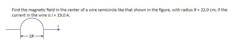 Solved Find the magnetic field in the center of a wire | Chegg.com