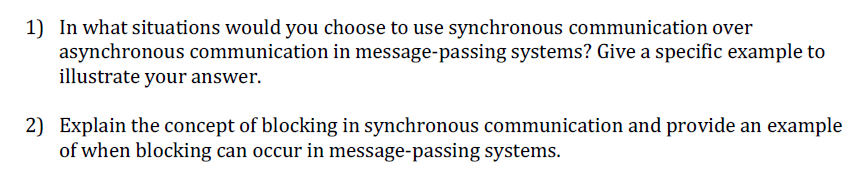 Solved 1) In what situations would you choose to use | Chegg.com