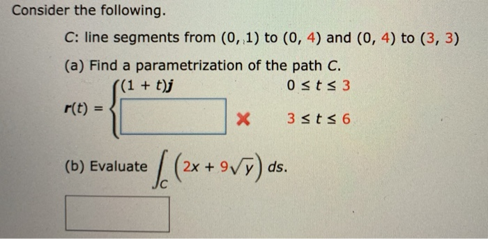 Solved Consider the following C: line segments from (0, 1) | Chegg.com
