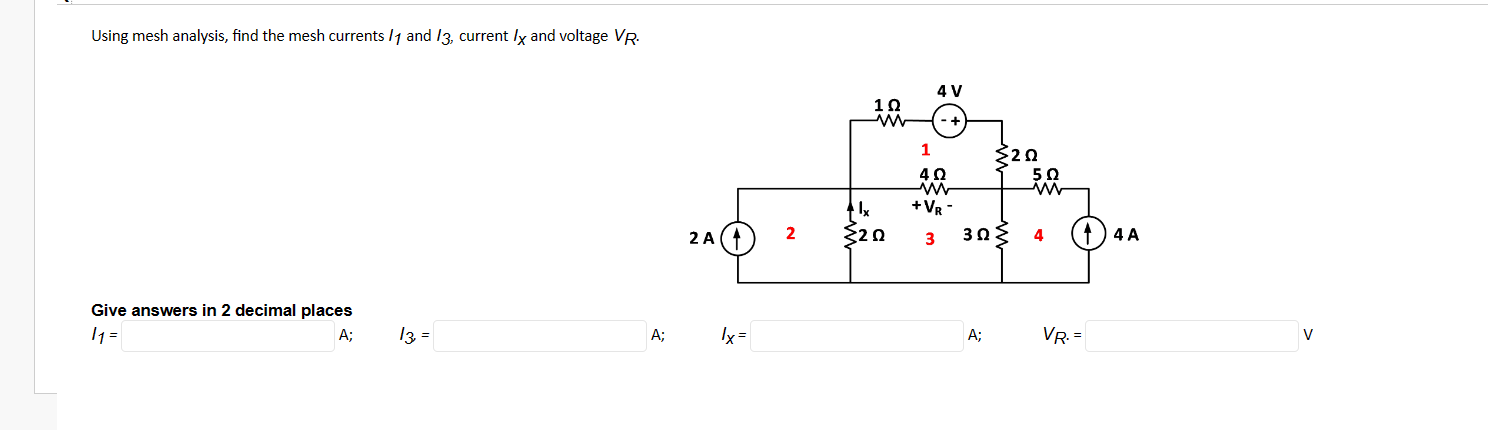 Solved Using mesh analysis, find the mesh currents I1 and | Chegg.com