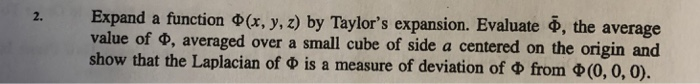 Solved 2. Prob. 2. Use the General Vector Taylor Series | Chegg.com