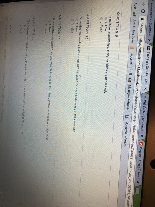 Solved xy-Take Test: Quiz #5-Stat ×VM. VHL Central la Secure | Chegg.com
