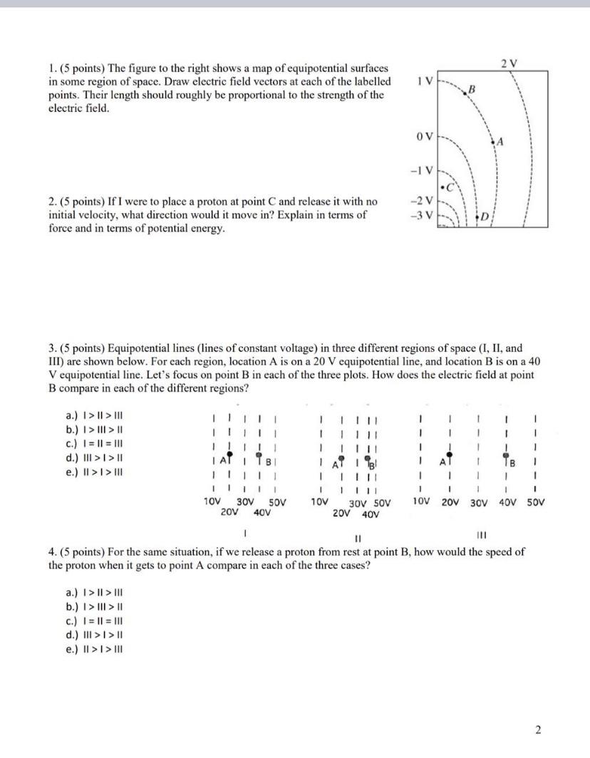 Solved 2 v IV 1. (5 points) The figure to the right shows a | Chegg.com