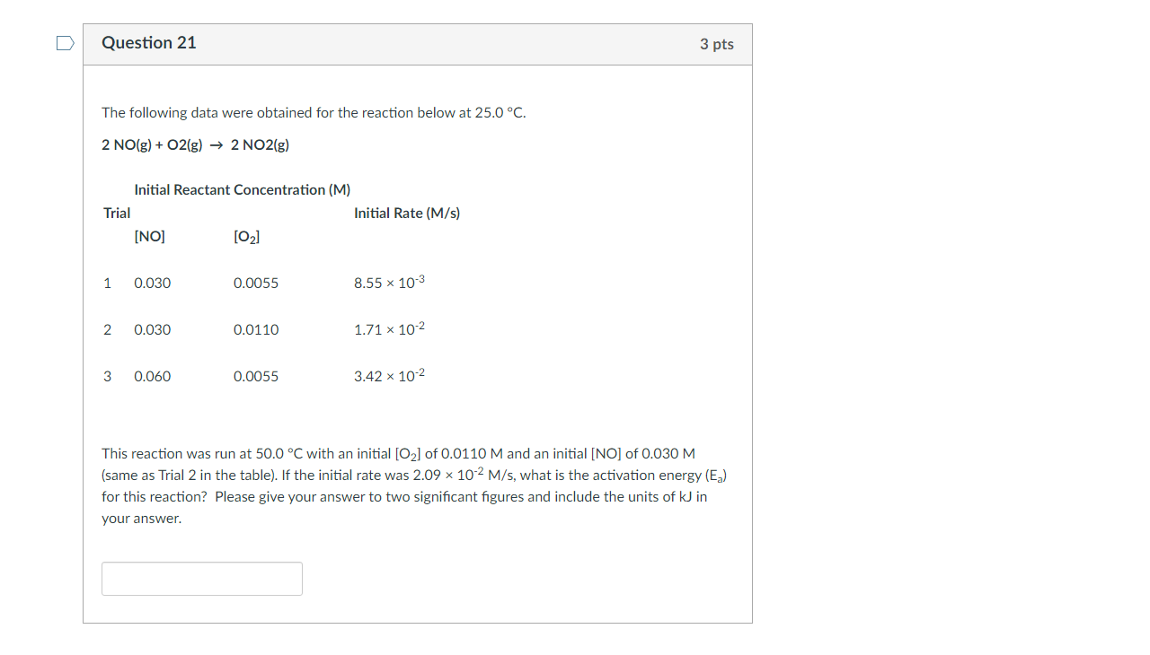 Solved The following data were obtained for the reaction | Chegg.com
