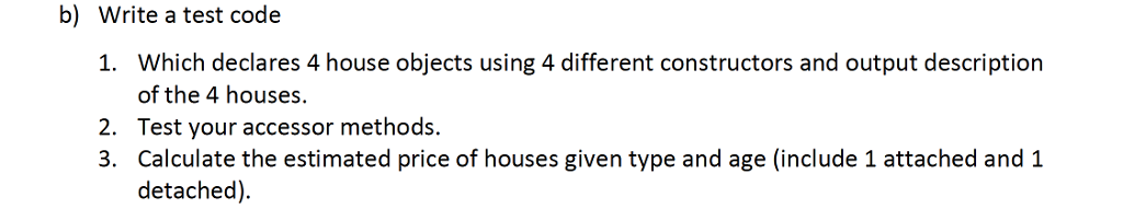 Question 2 (Simple Class Exercise) a) Define a class | Chegg.com