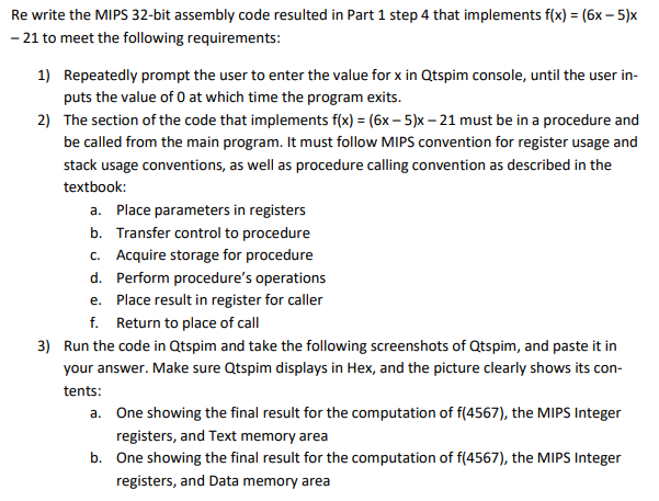 Solved Re write the MIPS 32-bit assembly code resulted in | Chegg.com