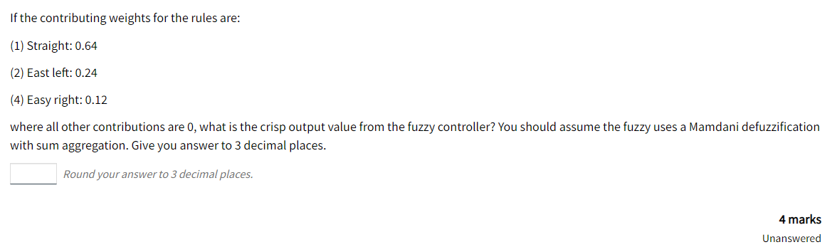 Solved The image below shows the output membership functions | Chegg.com