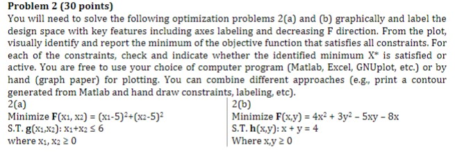 Solved Problem 2 (30 points) You will need to solve the | Chegg.com